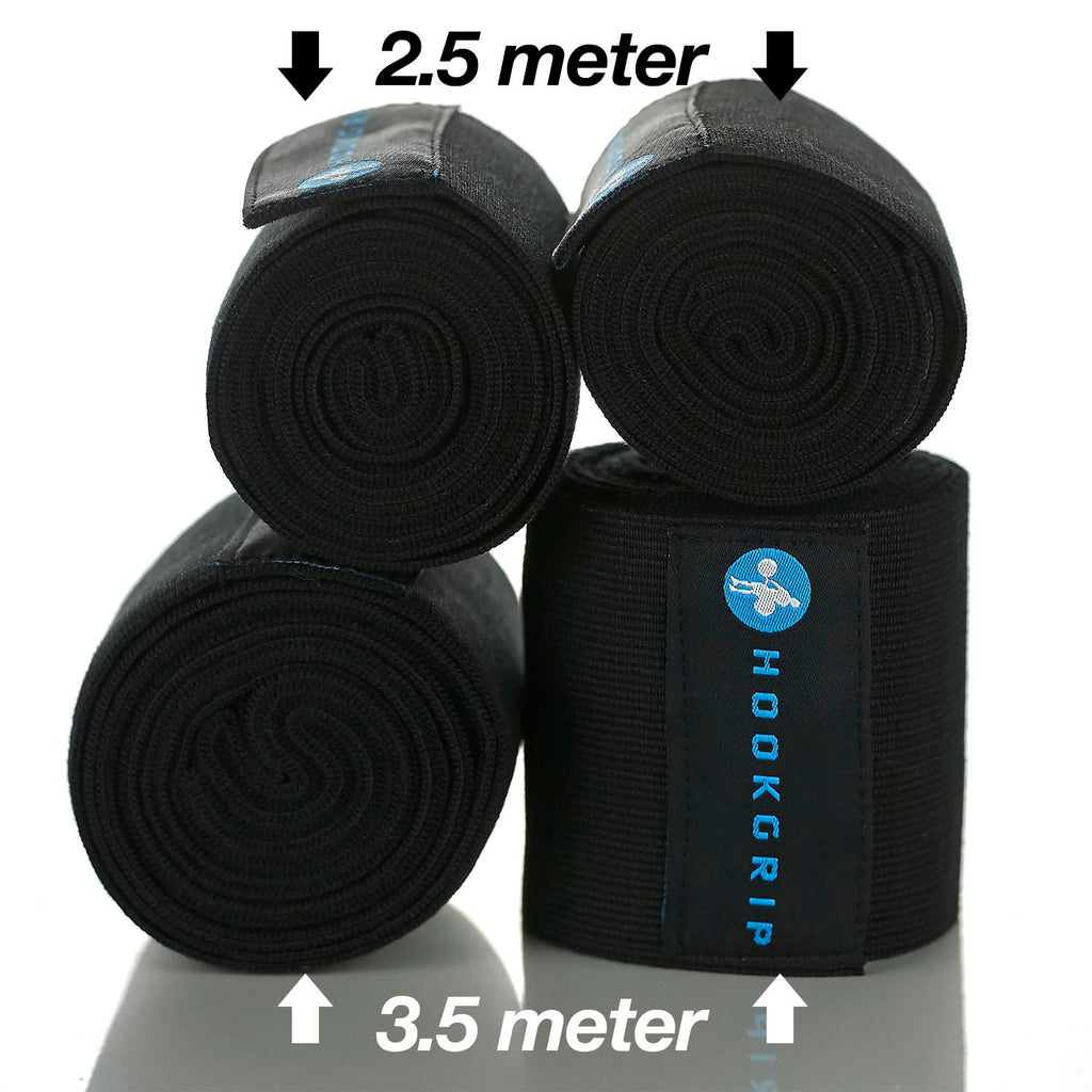 HOOKGRIP Black Knee Wraps (pair) – Repel Bullies
